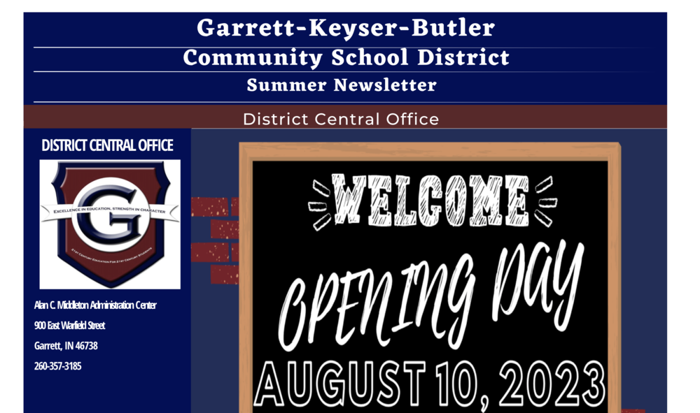 Opening Day | Garrett Middle School